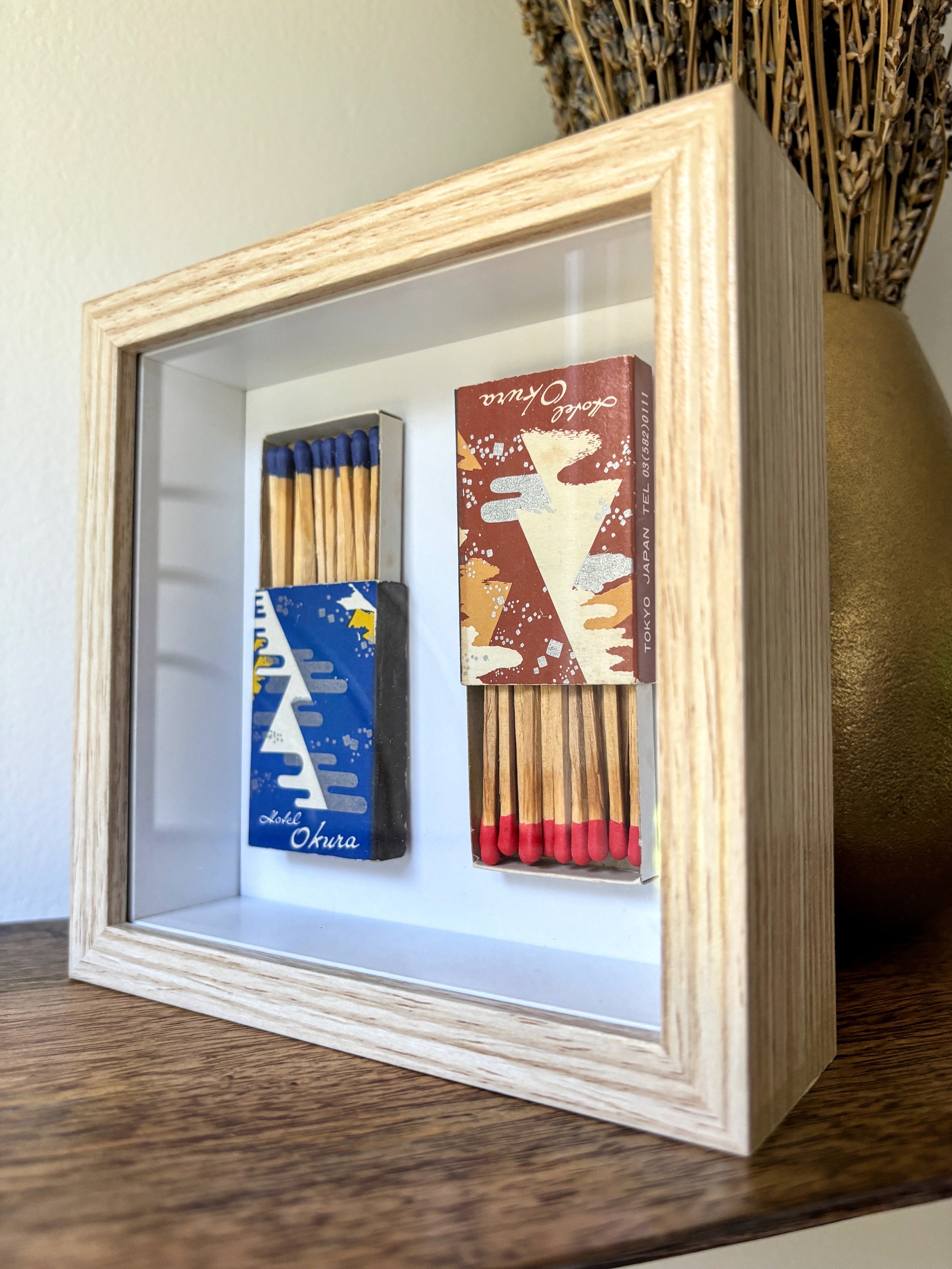 Mini Retro Travel Matchbox Shadow Box Decor Hotel Okura Tokyo Japan ...
