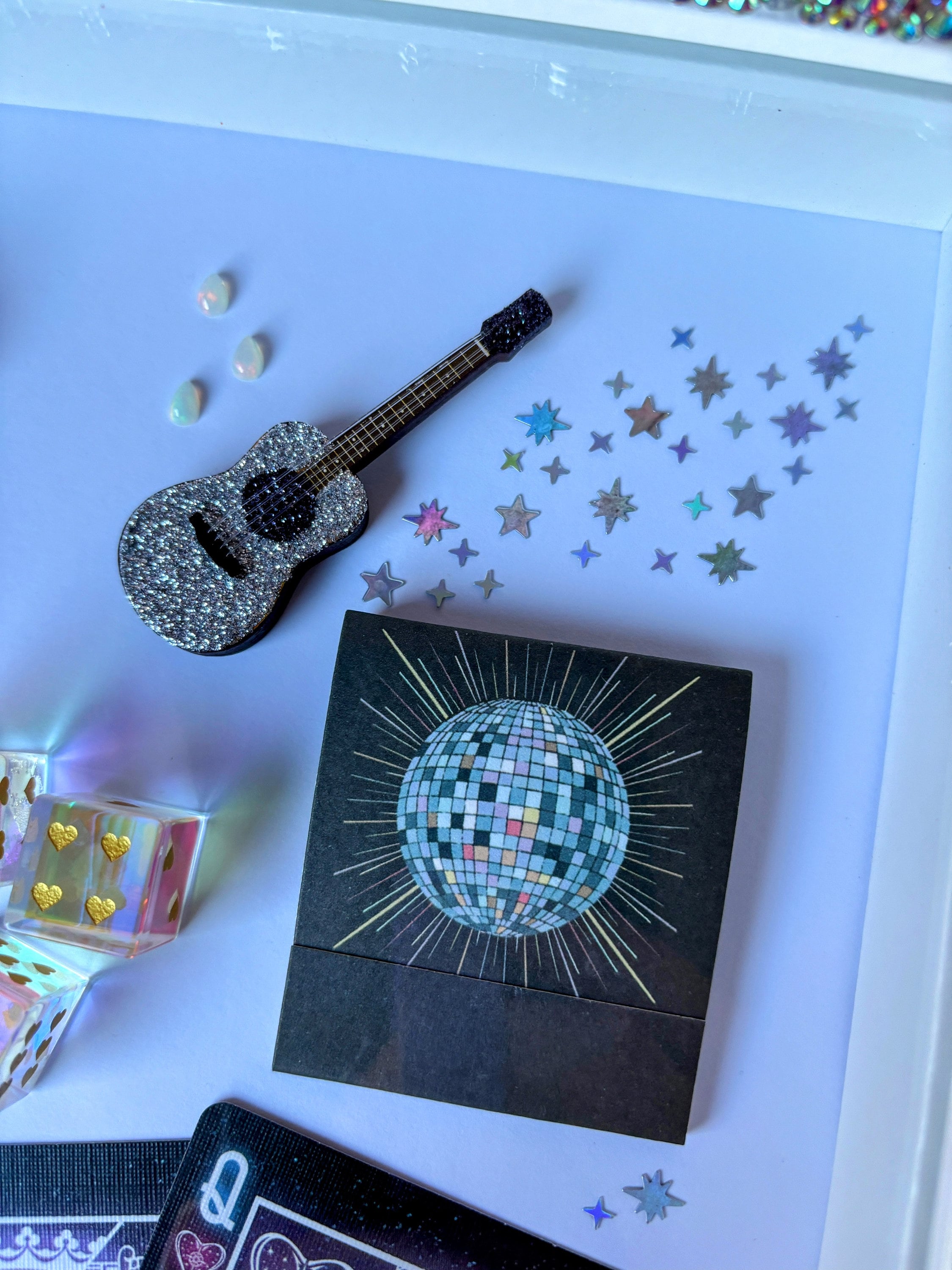 Pop Star-themed Bejeweled Frame Matchbook Art Iconic Music Era Tribute ...