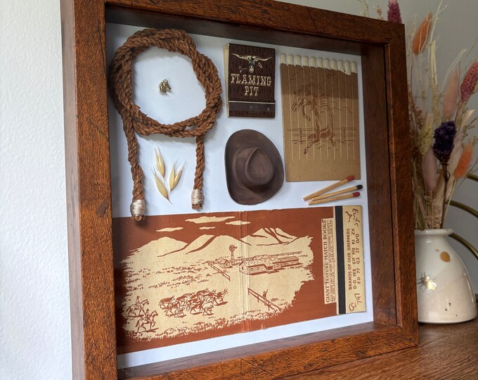 Yeehaw Western 2.0 Cowboy Matchbook Art Shadowbox - Rootin Tootin ...