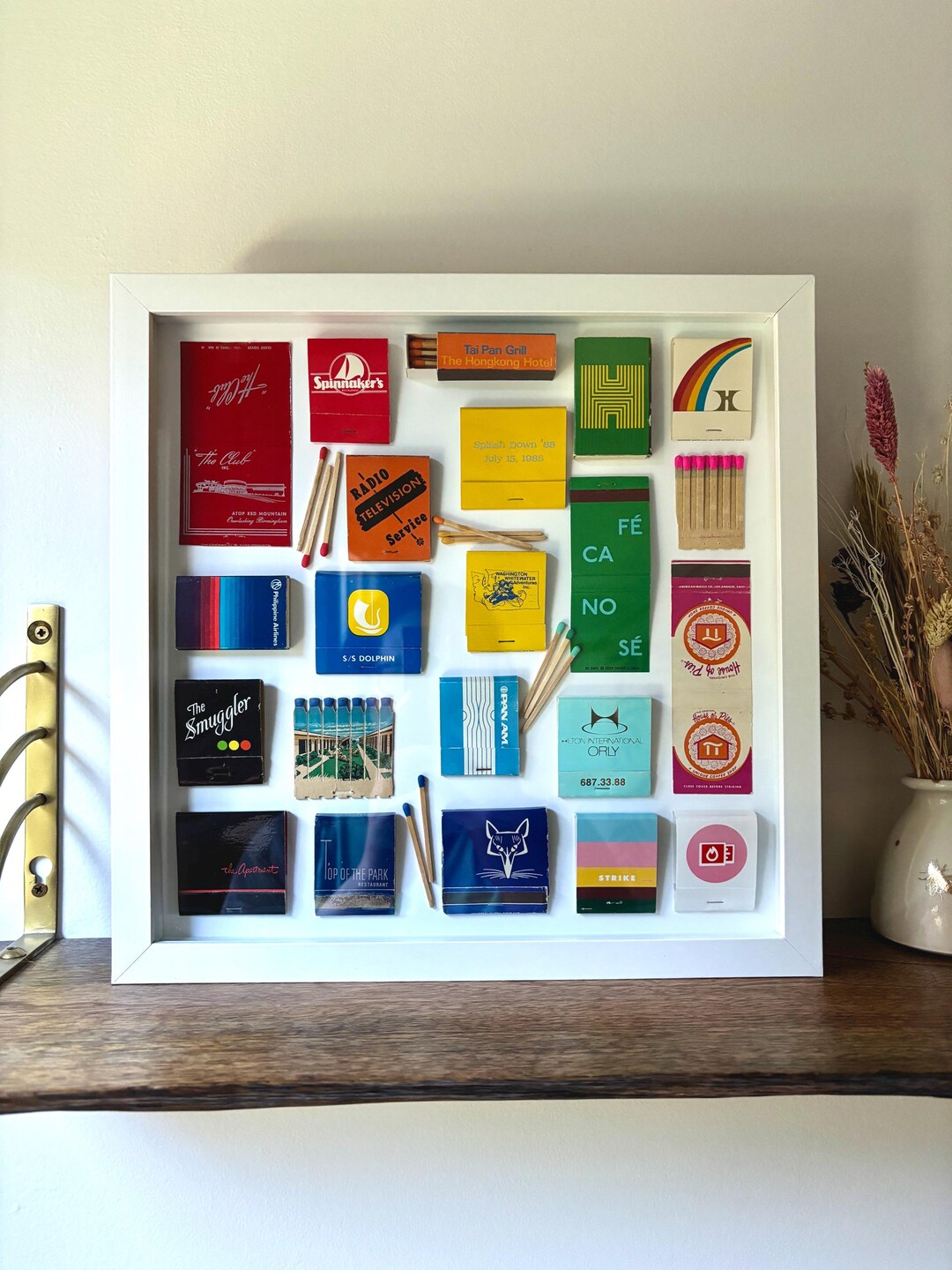 Modern Radiant Rainbow Spectrum Matchbook Art | Handcrafted 12x12 ...