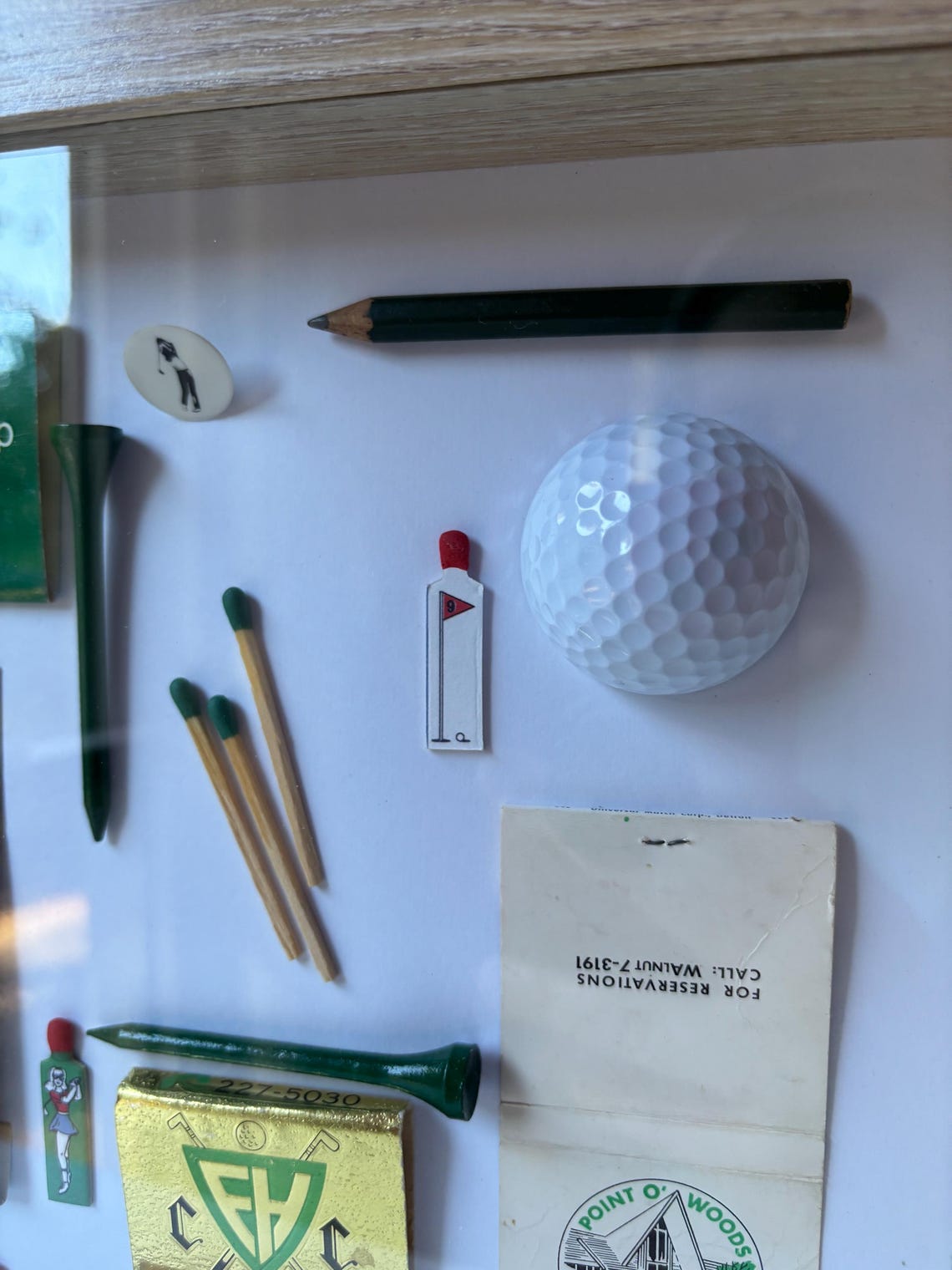 Vintage Golf Shadowbox Art, 3D Golf Ball & Matchbooks Decor - Etsy