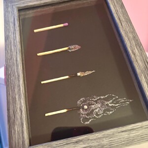 The Life of a Match – 5x7” Glitter Embellished Minimalist Fire-inspired ...
