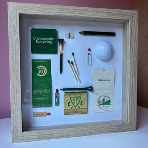 Vintage Golf Shadowbox Art, 3D Golf Ball & Matchbooks Decor - Etsy