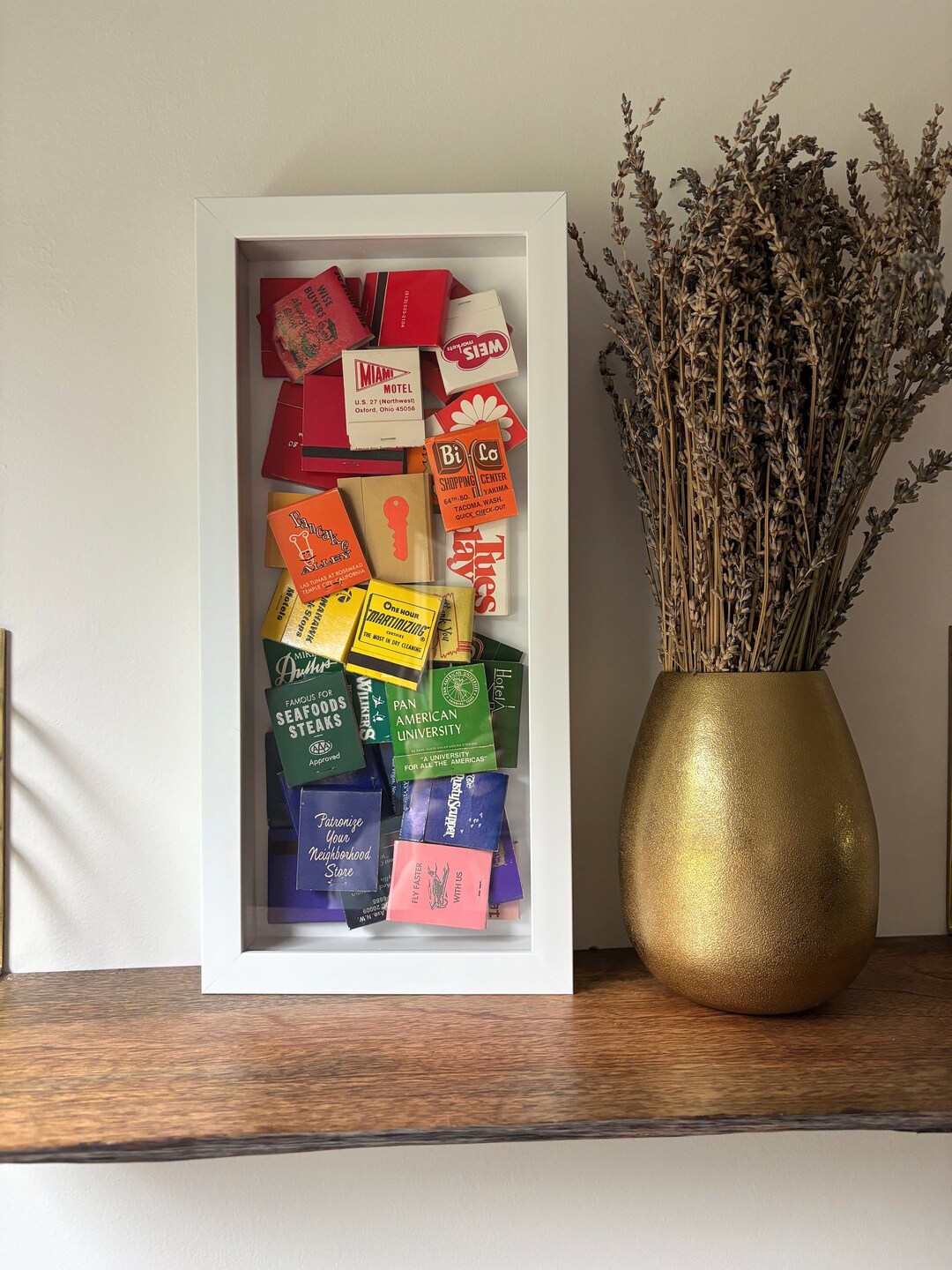 Radiant Rainbow Spectrum Cascading Matchbook Art Handcrafted 6x14 ...