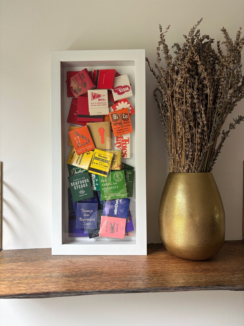 Radiant Rainbow Spectrum Cascading Matchbook Art Handcrafted 6x14 ...