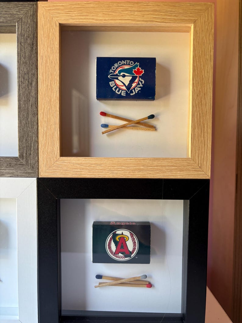 Vintage National Baseball Matchbook Art — 5x5” Shadowbox - Etsy