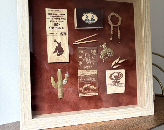 Howdy Western 2.0 Cowboy Matchbook Art Shadowbox - Rootin Tootin ...