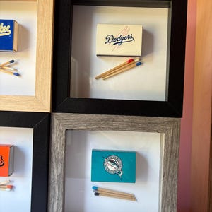 Vintage National Baseball Matchbook Art — 5x5” Shadowbox - Etsy
