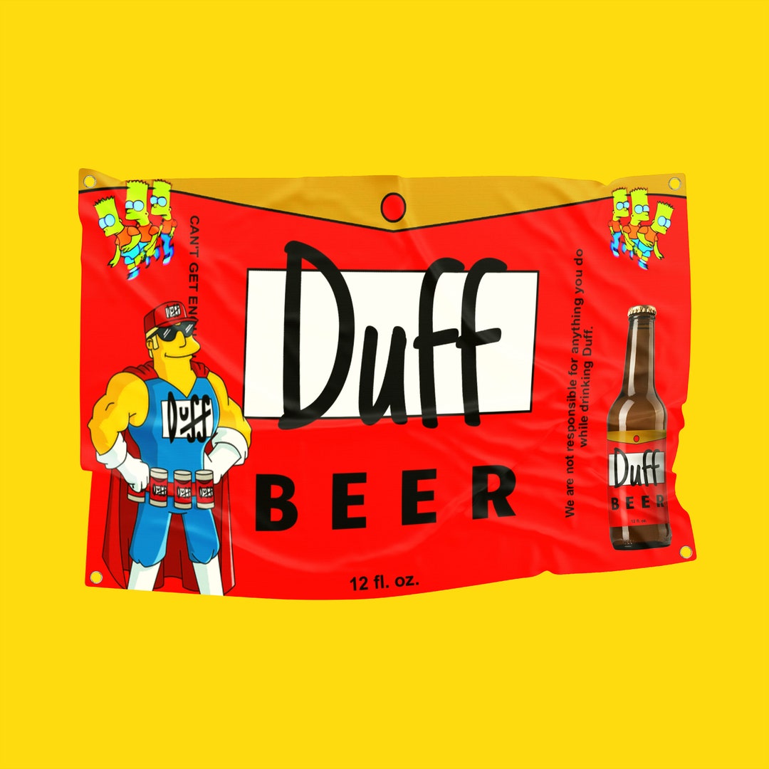 Simpsons Duff Beer Flag - Etsy