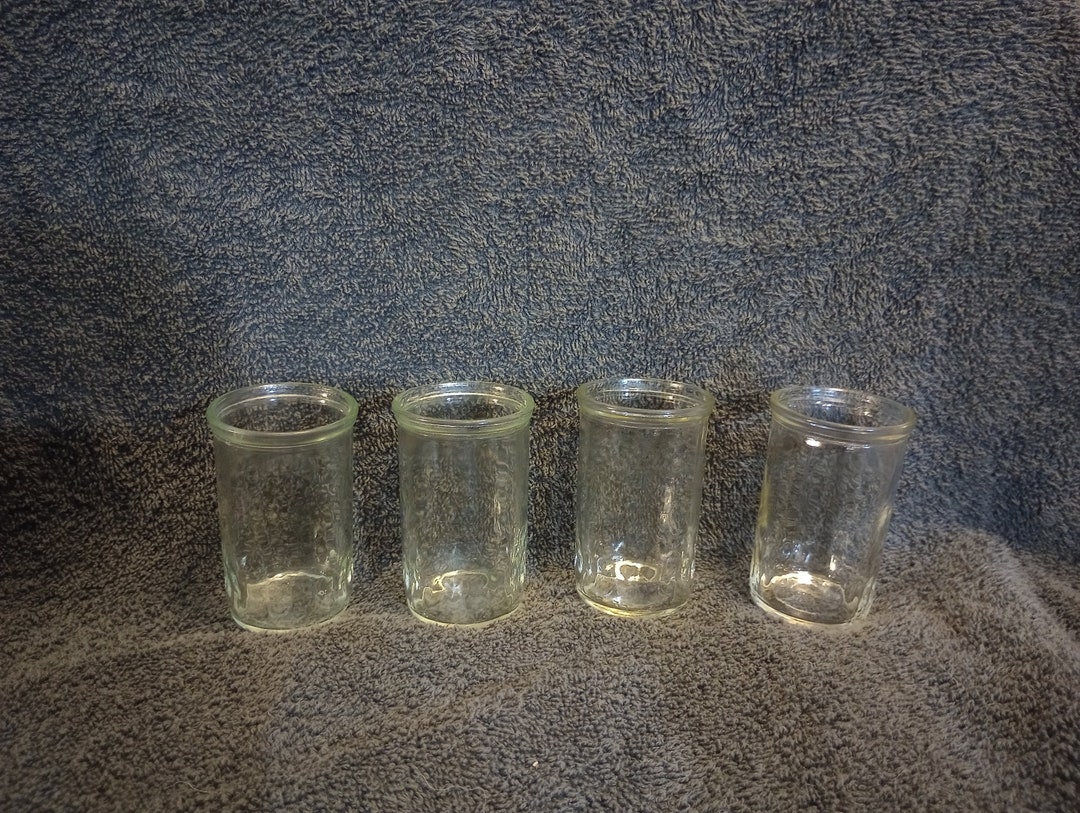 Vintage Jelly Jar Glasses Diamond Pattern - Etsy