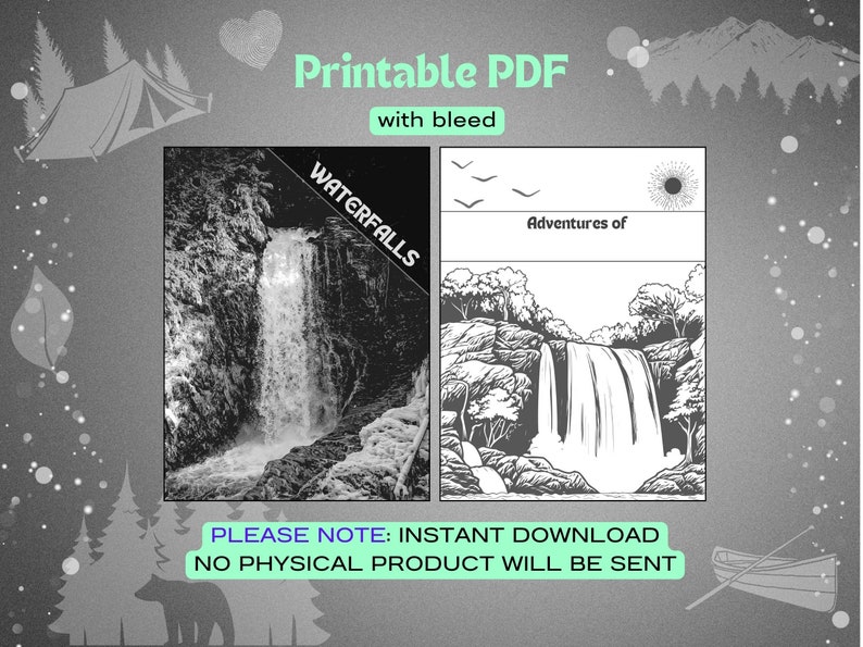 Printable Waterfalls Logbook 124 Pages for 60 Waterfalls + Cover Page ...