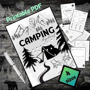 Printable Camping Logbook 134 Pages + Cover Page | Ready to Download ...