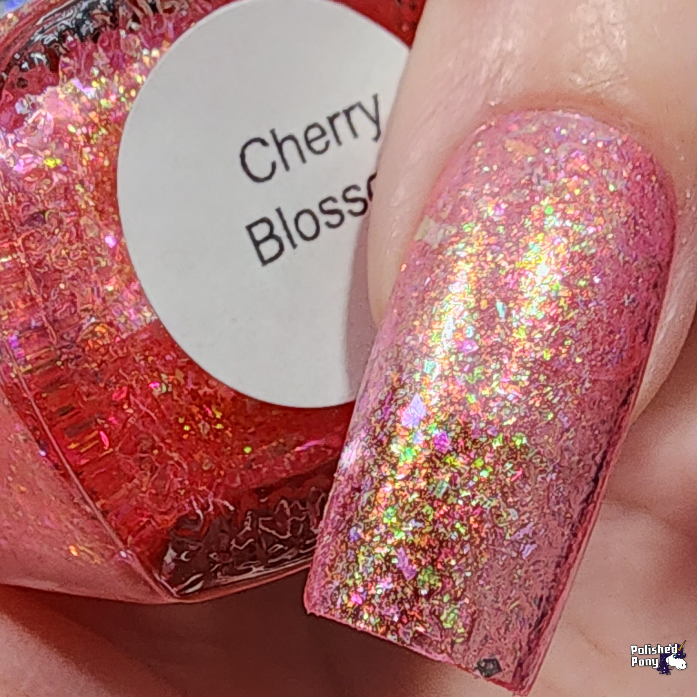 Cherry Blossom, a Pink Flakie Polish - Etsy