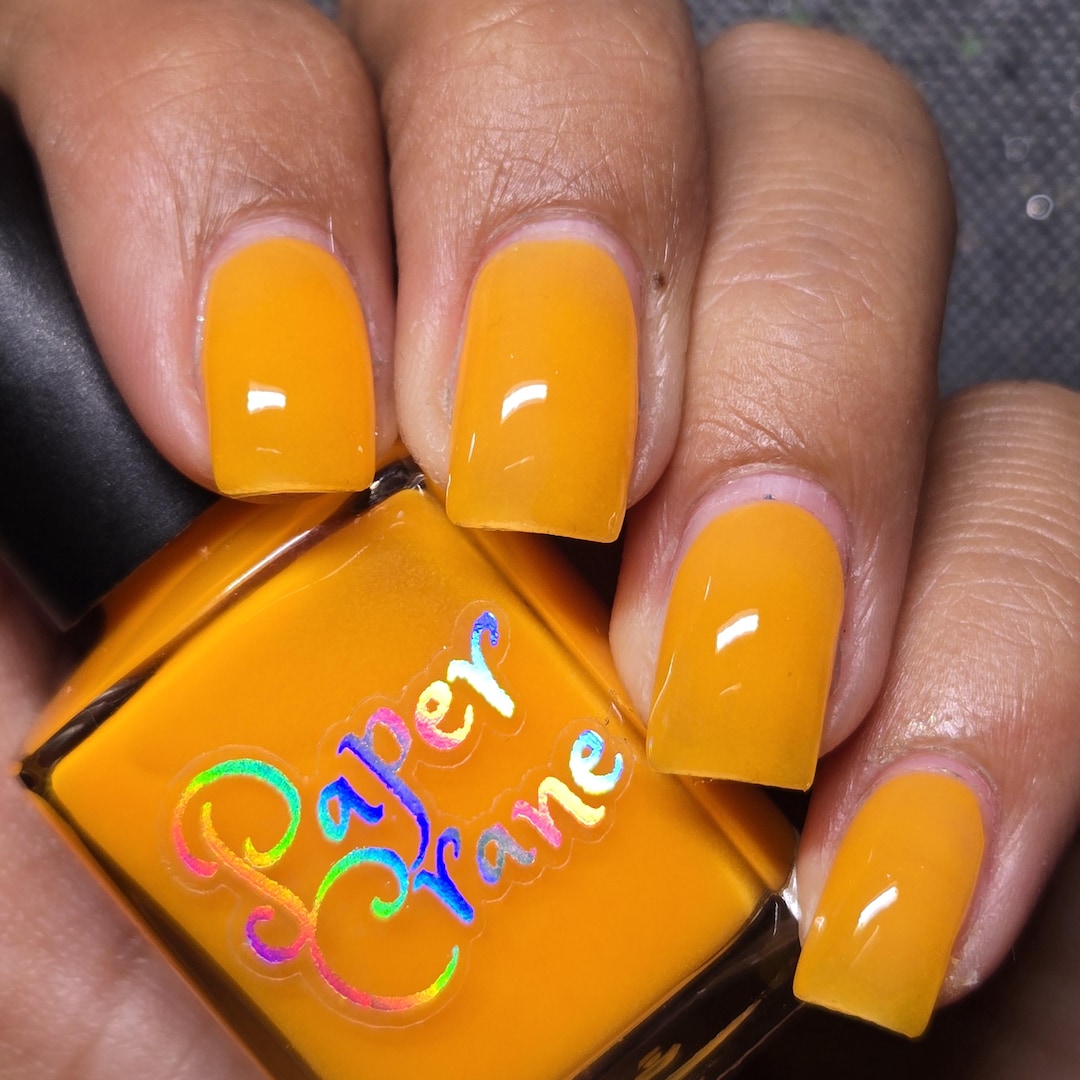Jack-glow-lantern Orange Jelly Glow-in-the-dark Nail Polish - Etsy