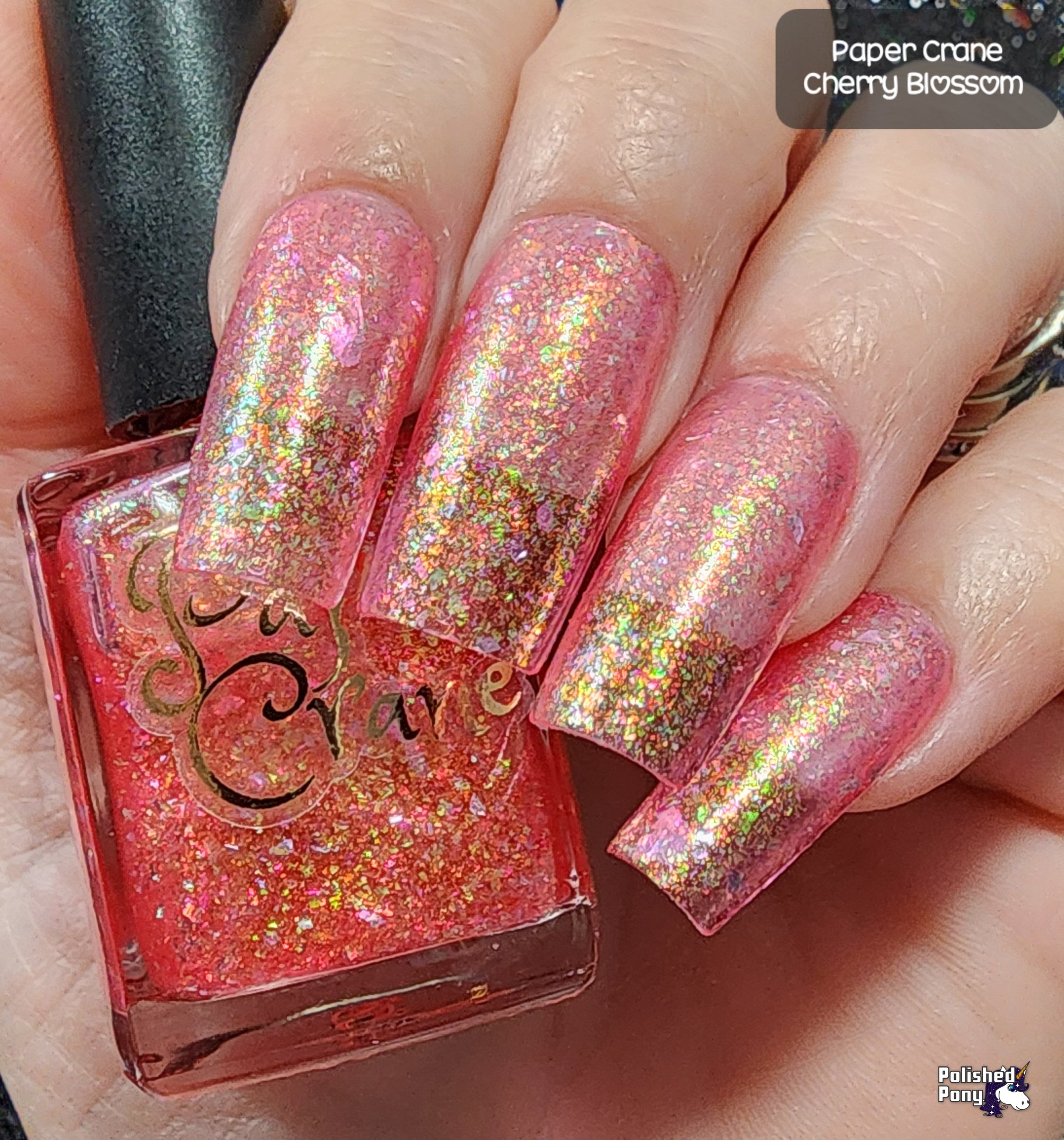 Cherry Blossom, a Pink Flakie Polish - Etsy