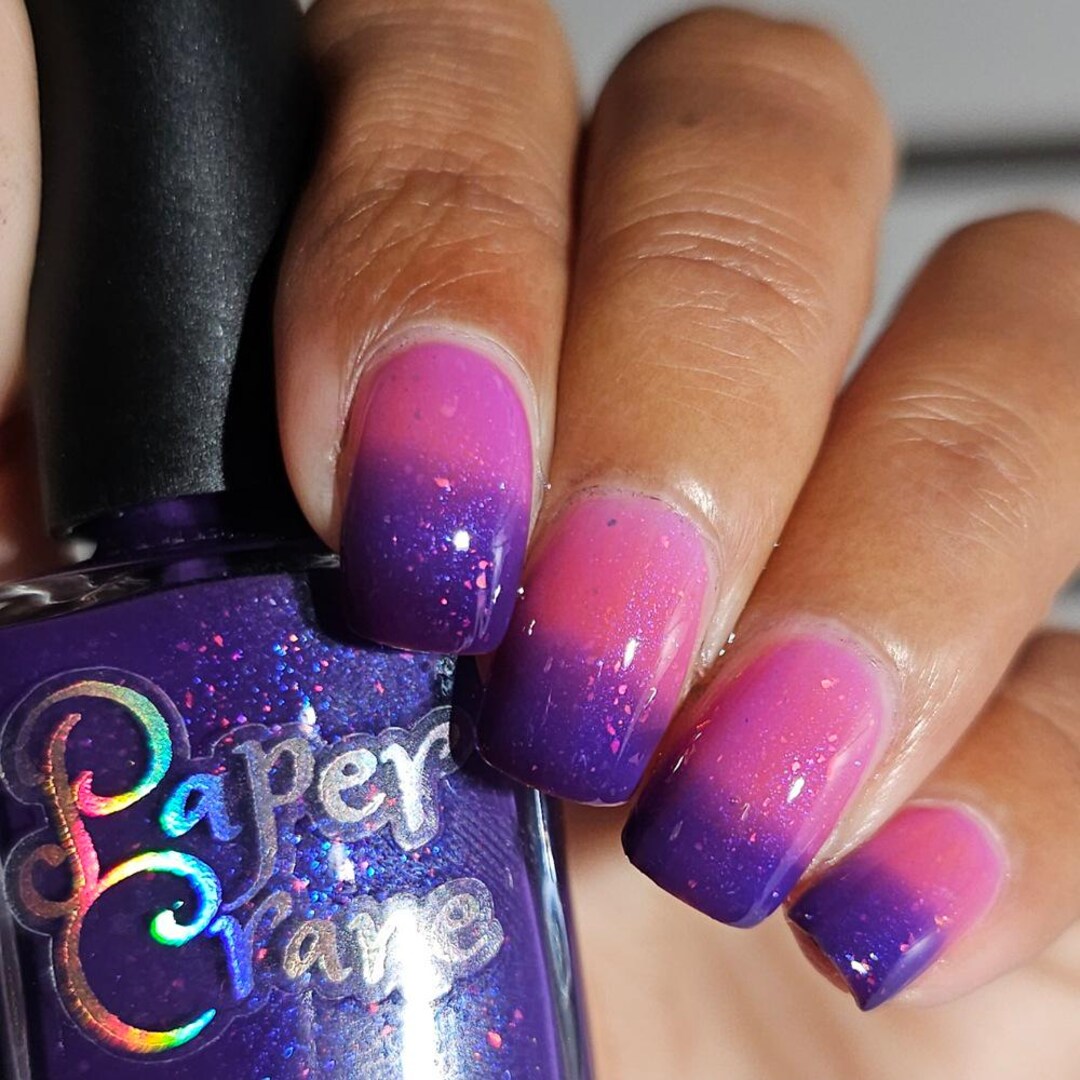 Star Fire, Dark Purple -purple- Pink Tri Thermal Polish - Etsy