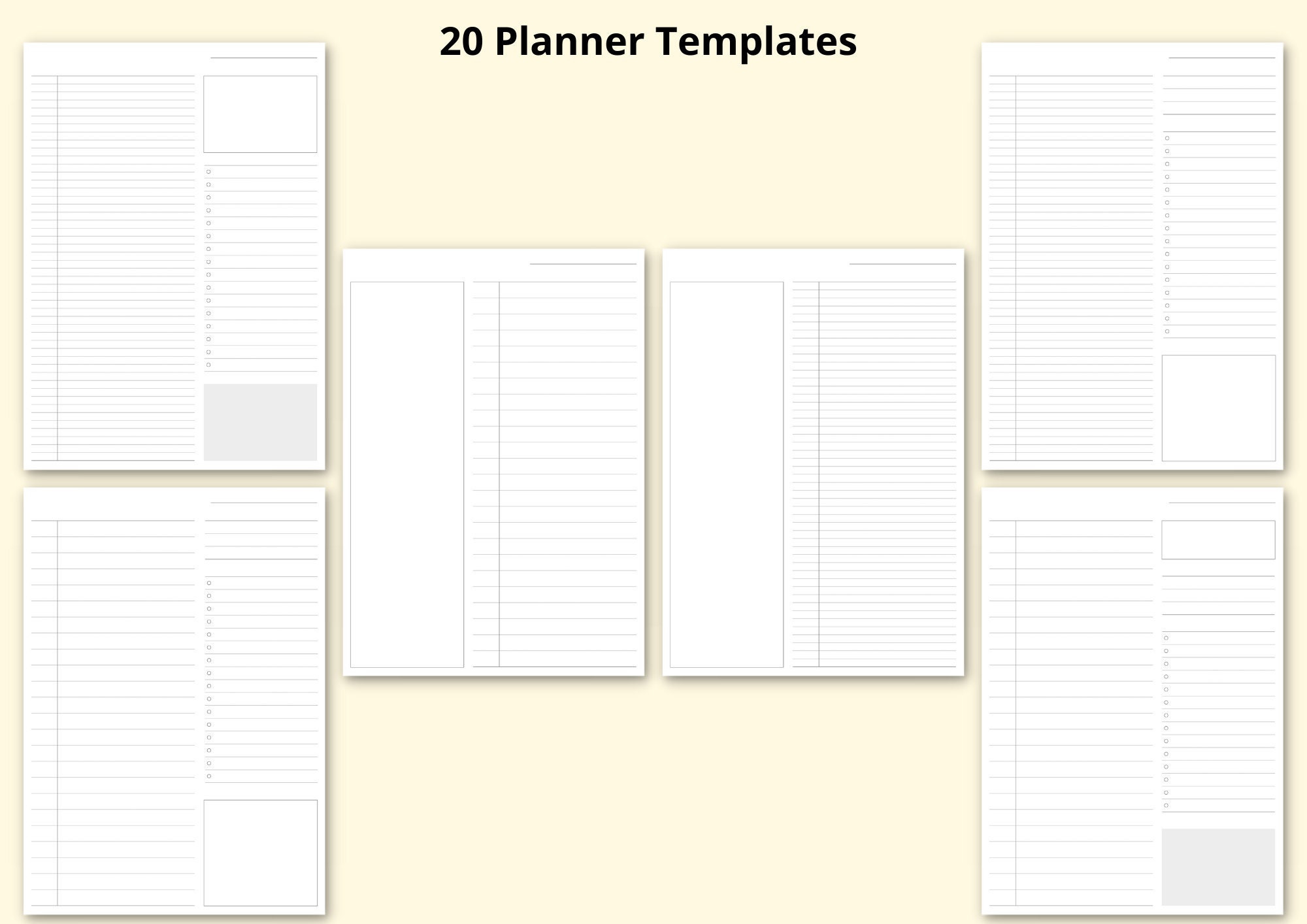 Blank Daily Planner Pages, Day Schedule Templates, Time Blocking PDF ...
