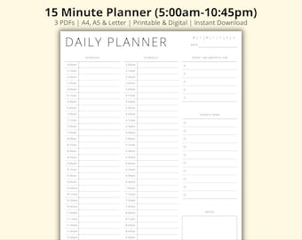 15 Minute Daily Planner - Etsy