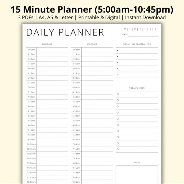 Half Hour Weekly Schedule Printable, Half Hour Daily Schedule Template ...