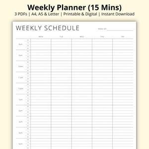 Planner Bundle Daily Weekly and Monthly Planner Templates, Productivity ...