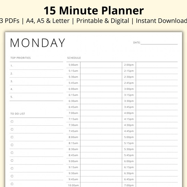 Printable Planner - Etsy