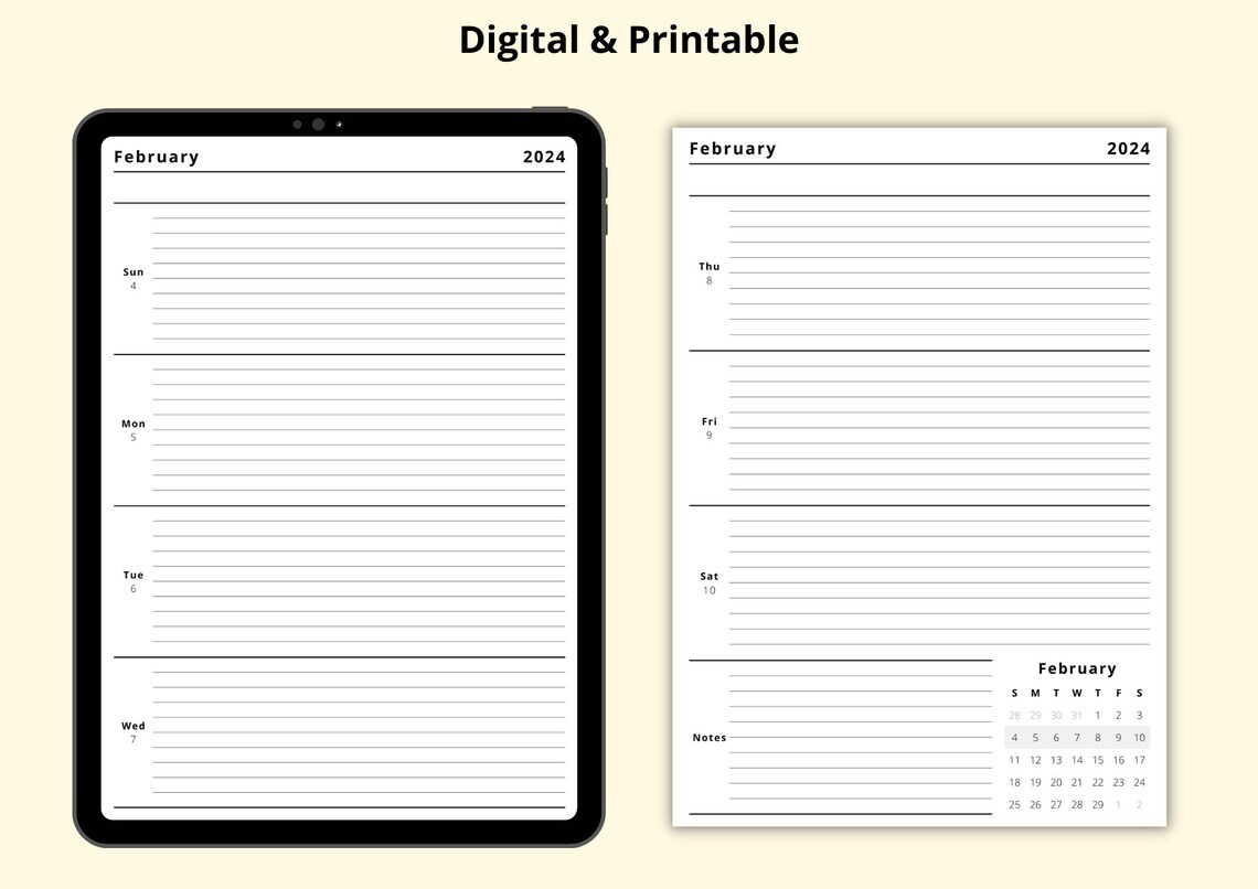 2024 Weekly Planner, Dated Yearly Calendar, 2024 Calendar, WO2P, Annual ...
