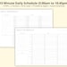 15 Minute Daily Schedule, Printable Timetable Sheet, Day Planner ...