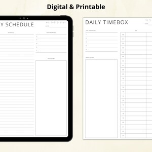 Timebox Planner Bundle - Time Boxing Templates, Brain Dump, Daily ...