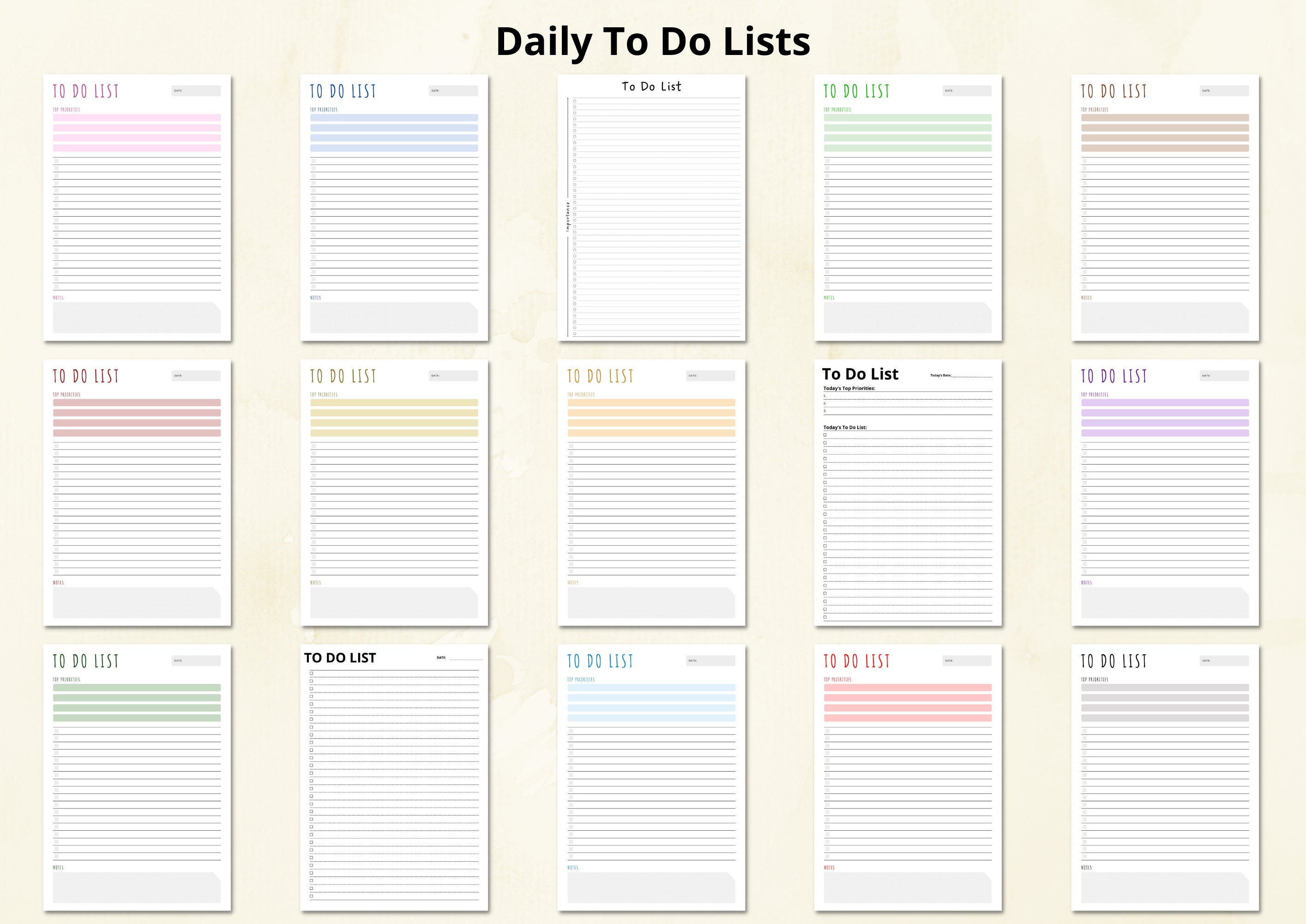 To Do List Bundle Daily & Weekly to Do Lists, Task Management, Priority ...