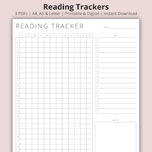 Reading Tracker, Book Progress Log, Annual Reading Challenge, Yearly ...