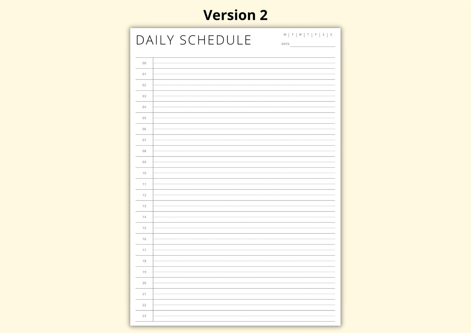 24 Hour Daily Planner, 30 Minute Intervals, Hourly Time Blocking PDF ...