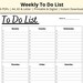 Weekly to Do List, Weekly Checklist, Weekly Tasks List PDF, Blank ...
