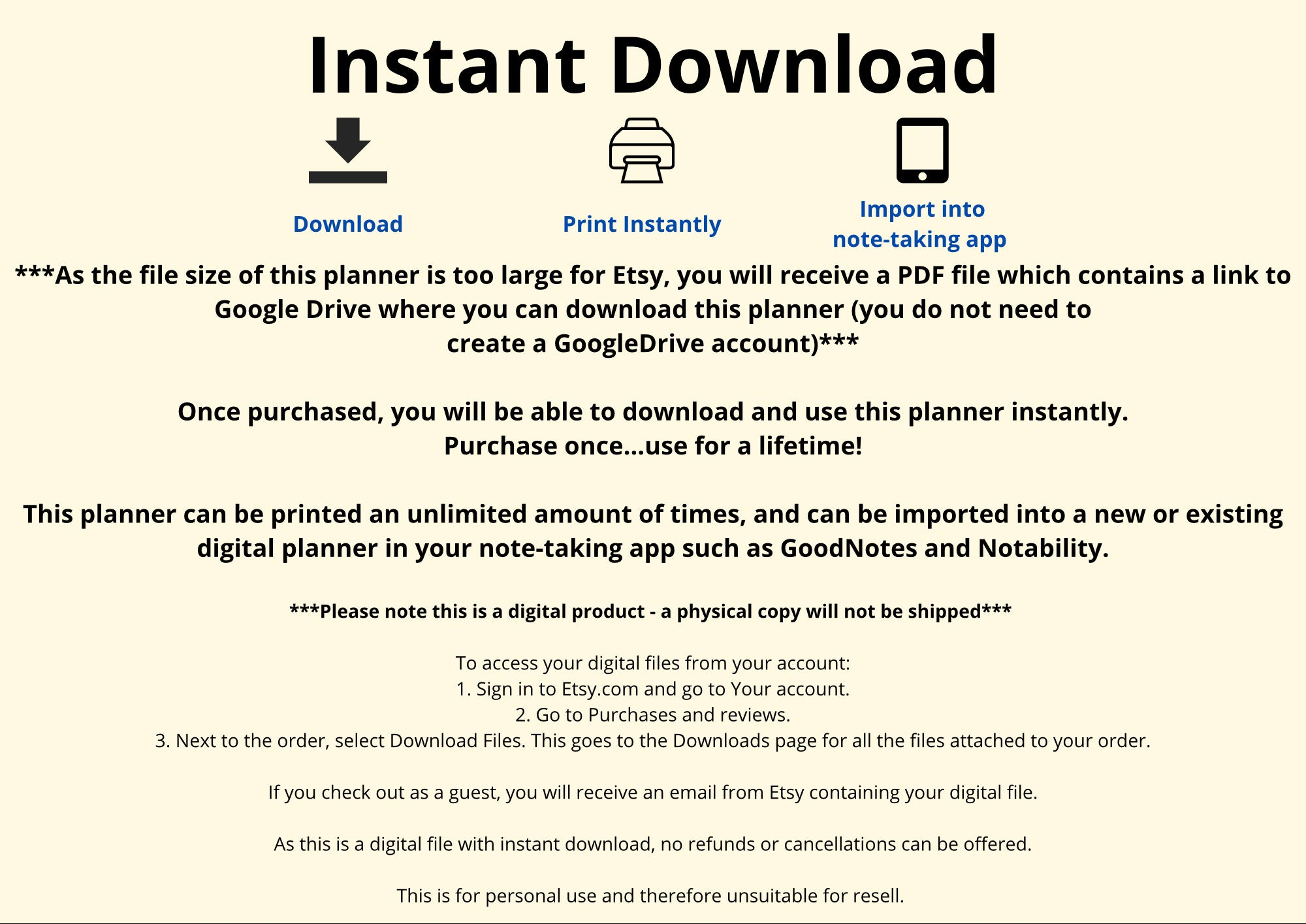 Yearly Planner Bundle Annual Overview, Year at a Glance, Yearly Goals ...
