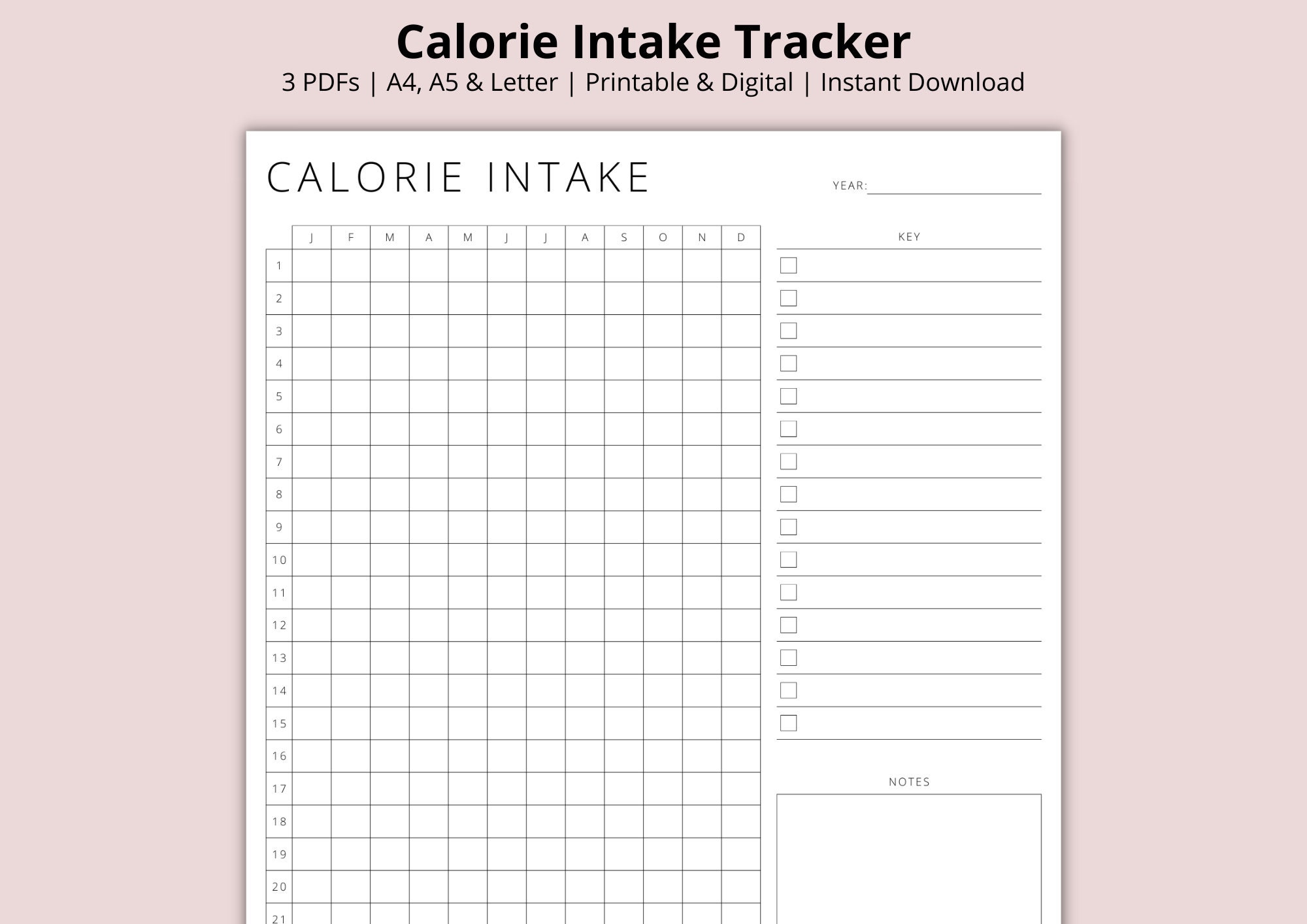 Calorie Intake Tracker, Calorie Counting, Nutrition Log, Fitness ...
