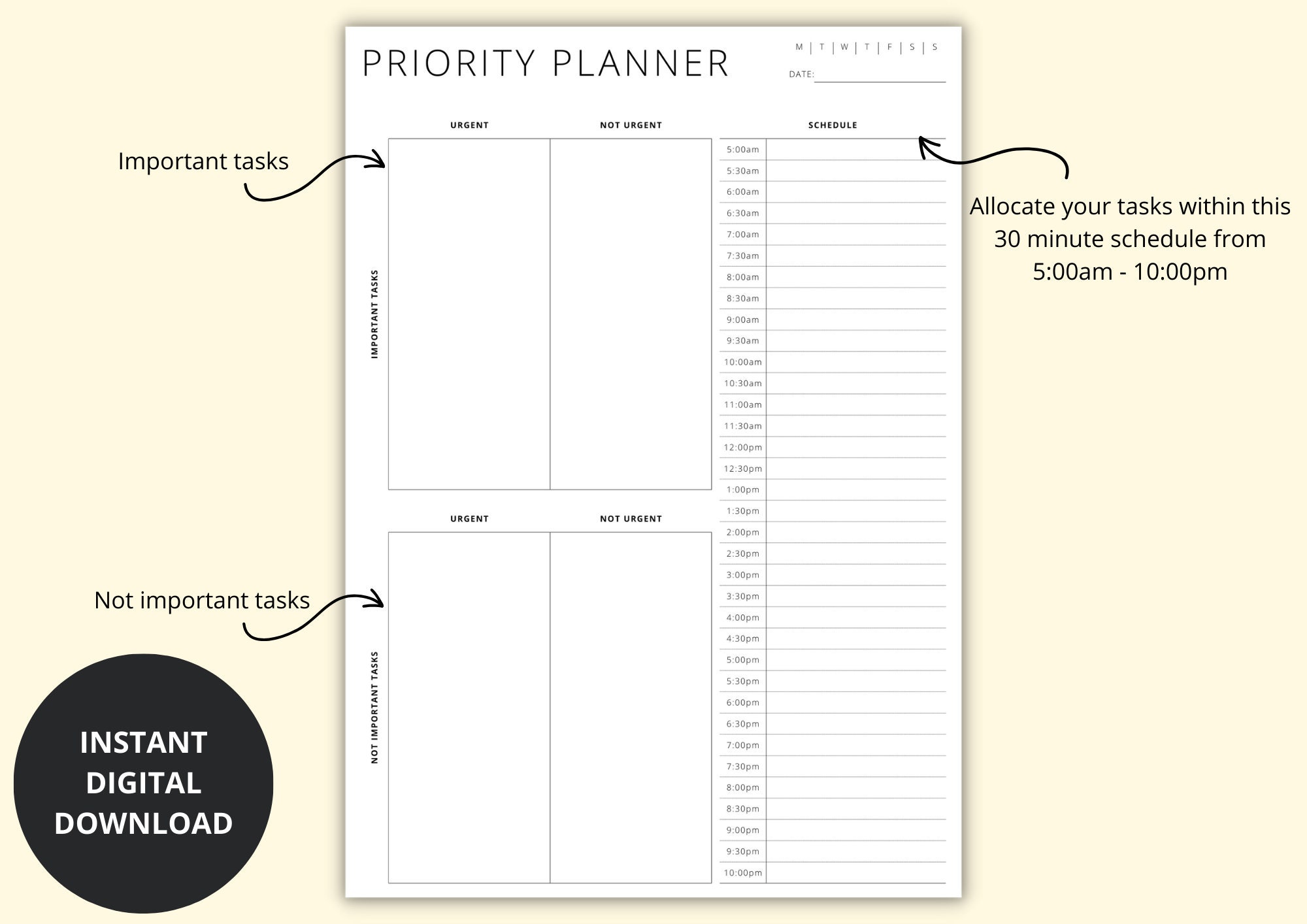 Task Priority Matrix, Decision Matrix, Eisenhower Matrix, Action ...