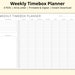 Weekly Timebox Planner, 7 Day Time Blocking Template, Week at a Glance ...