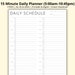 24 Hour Daily Planner, 30 Minute Intervals, Hourly Time Blocking PDF ...