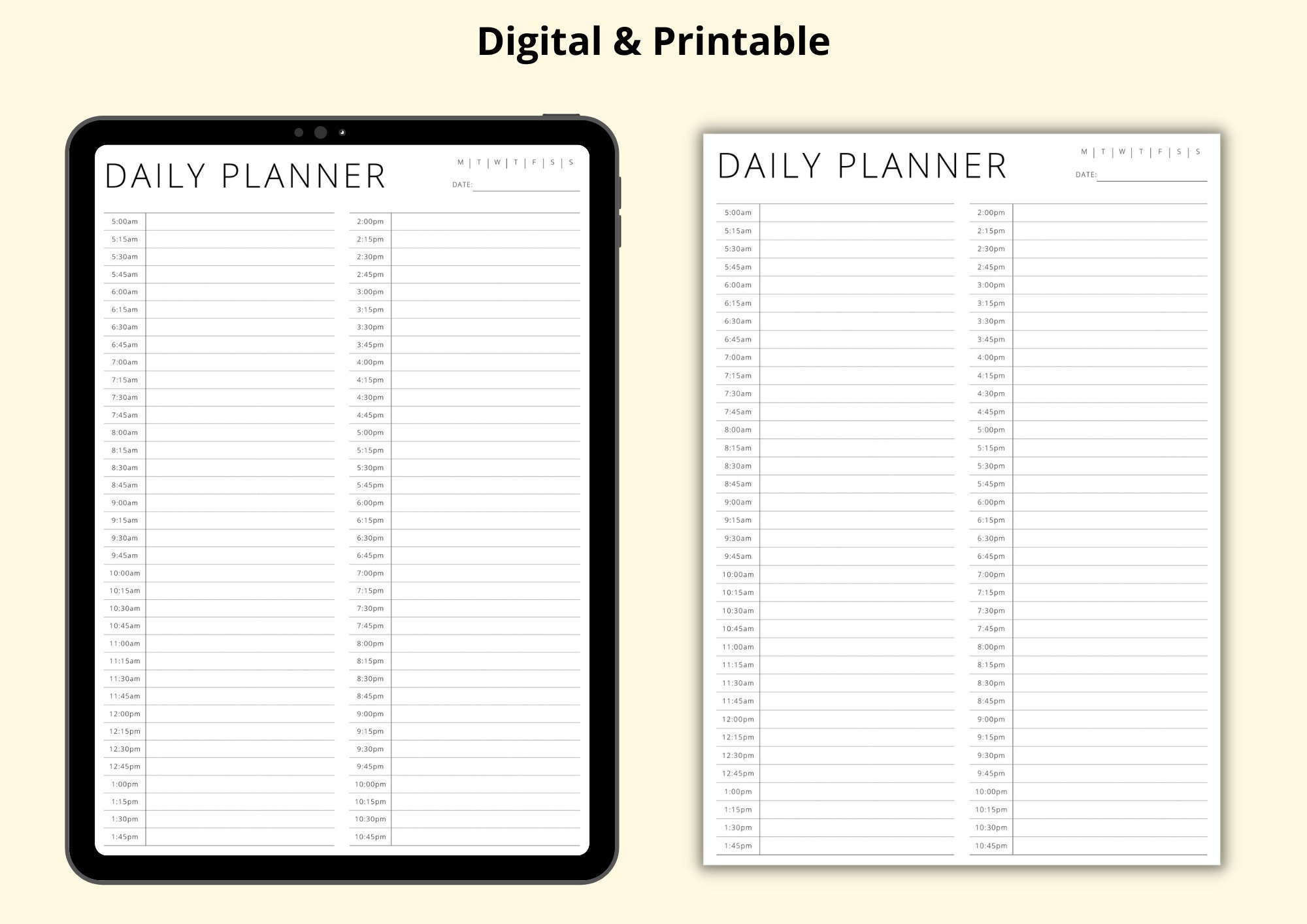 15 Minute Interval Planner, Time Blocking Planner, Daily Appointment ...