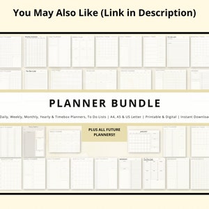 Planner Bundle - Daily Weekly and Monthly Planner Templates ...