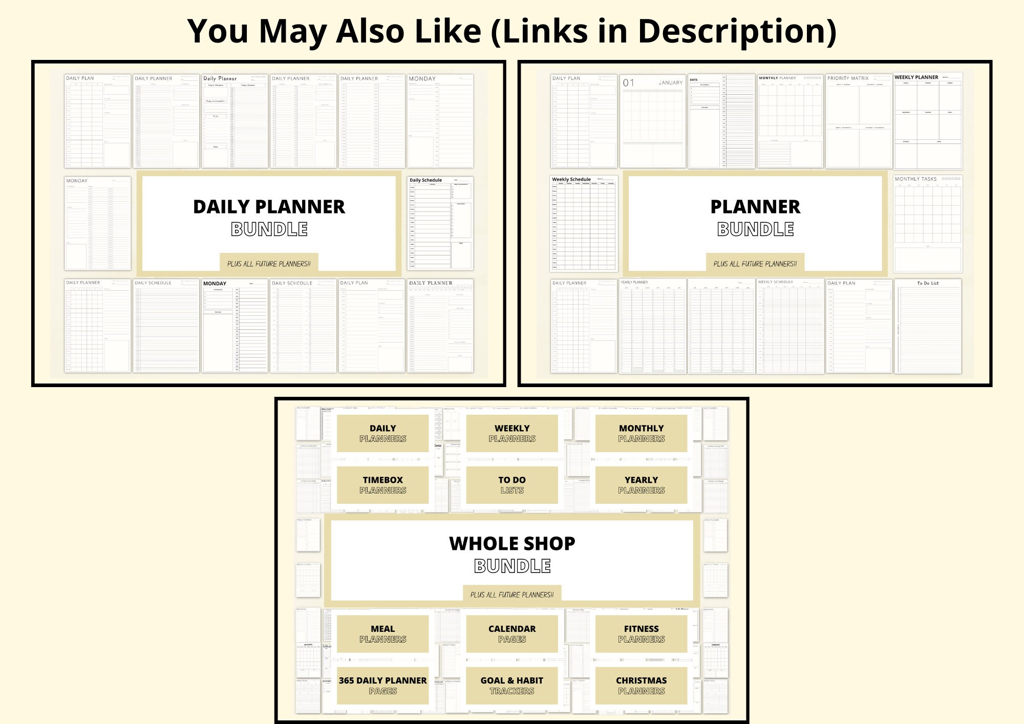 Blank Daily Planner Pages, Day Schedule Templates, Time Blocking PDF ...