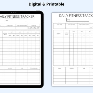Daily Fitness Tracker, Workout Planner, Weight Loss Chart, Diet Journey ...