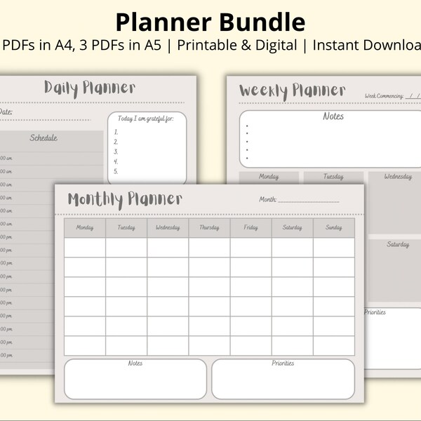 Planner Bundle - Etsy