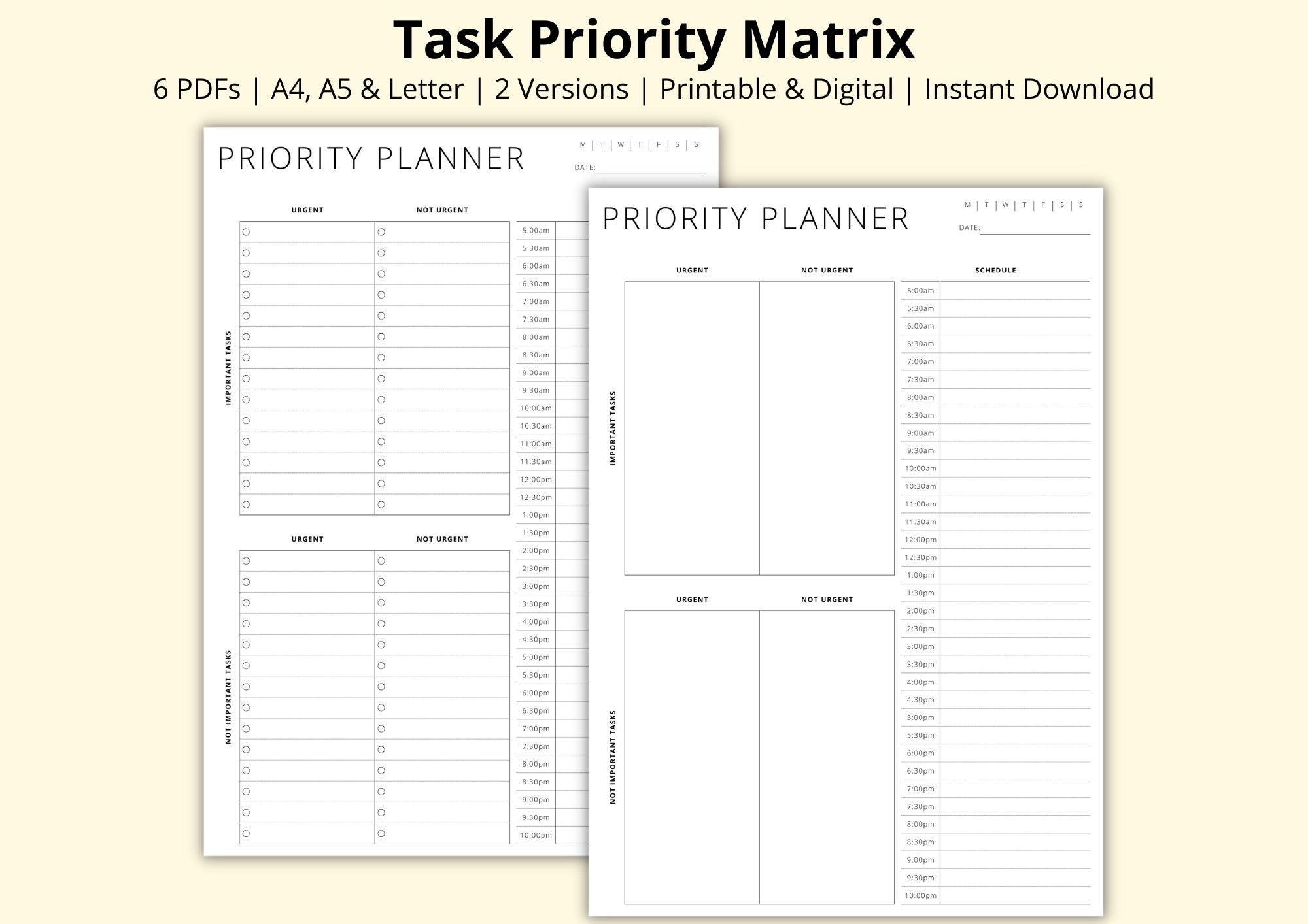 Task Priority Matrix, Decision Matrix, Eisenhower Matrix, Action ...