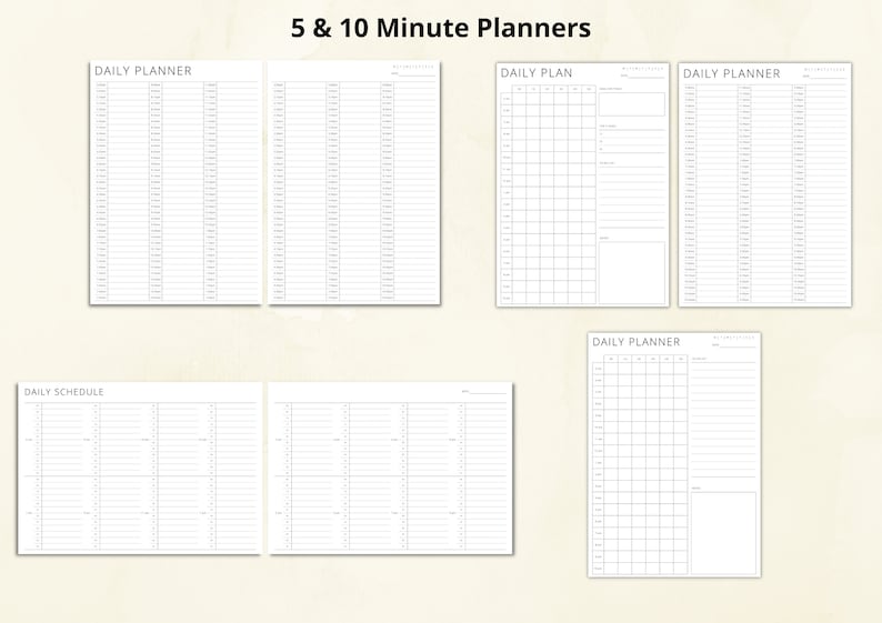 Daily Planner Bundle - Daily Schedule Templates, Daily Tasks Lists ...