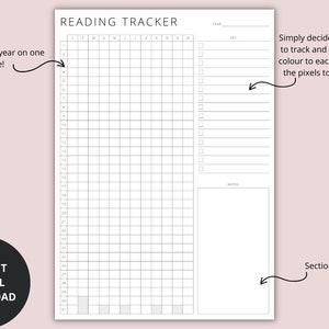 Reading Tracker, Book Progress Log, Annual Reading Challenge, Yearly ...