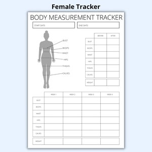 Body Measurement Tracker, Weight Loss Tracker Templates, Weight Loss ...