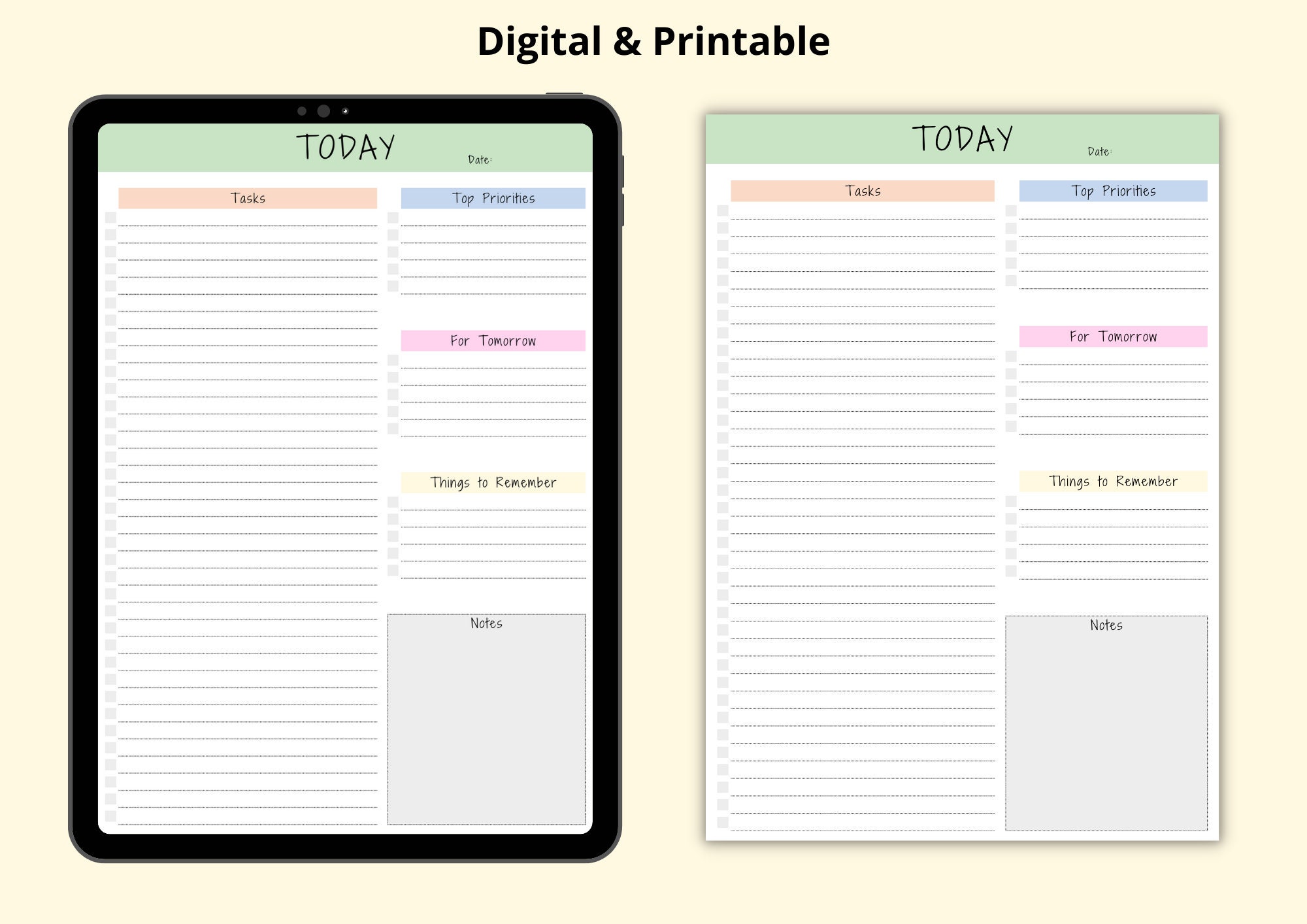 Brain Dump Template, Daily Tasks, ADHD Daily Planner, Day Schedule PDF ...