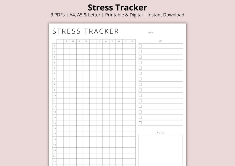 Stress Tracker, Mental Health Tracker, A Year in Pixels, Daily Mood Log ...