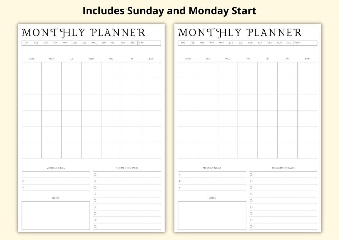 Planner Bundle - Daily Weekly and Monthly Planner Templates ...