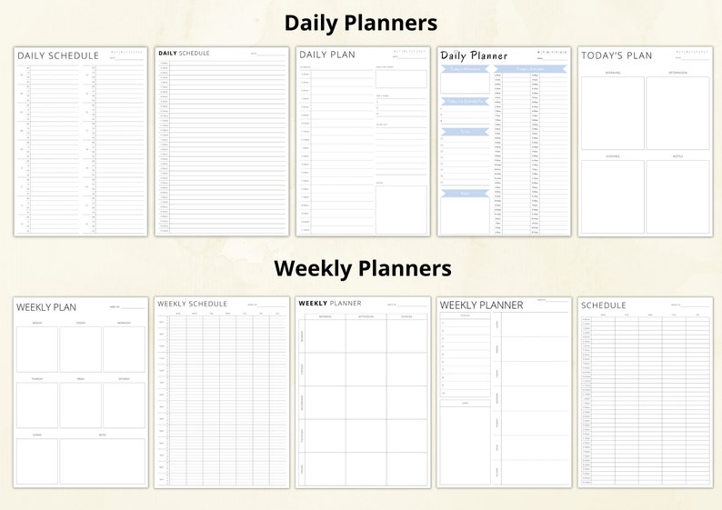 Planner Bundle - Daily Weekly Monthly Yearly Planners, to Do Lists ...